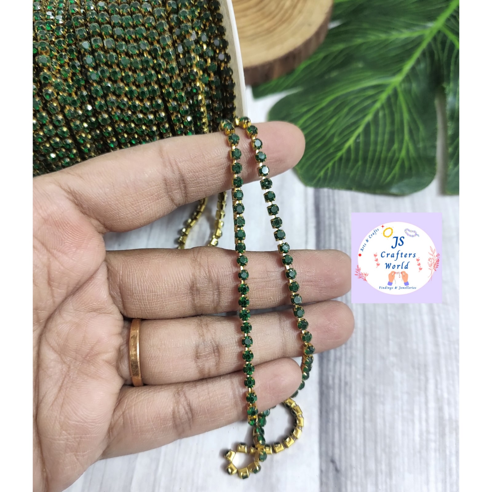Dark Green Stone Chain - JS Crafters World